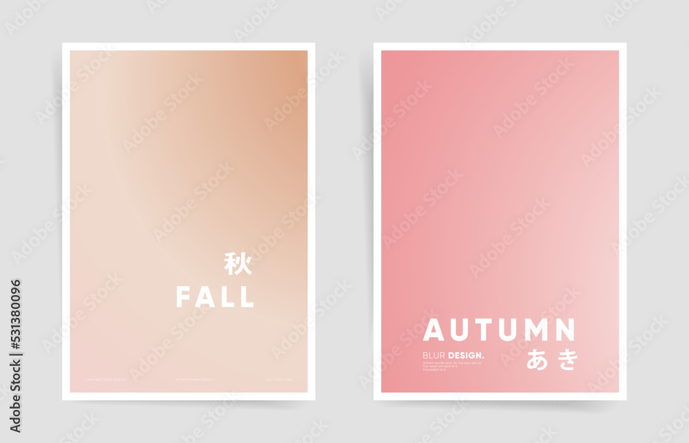 Gradient posters with minimal autumn design and modern typography ...