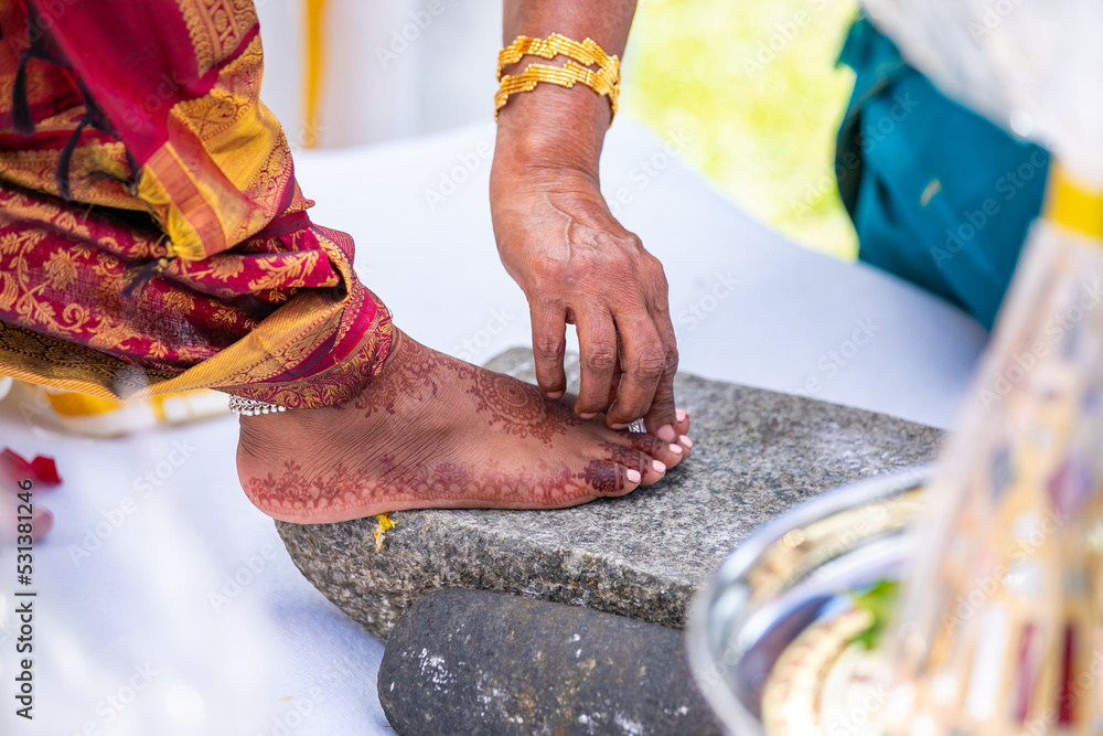 Indian Bride Feet Wash