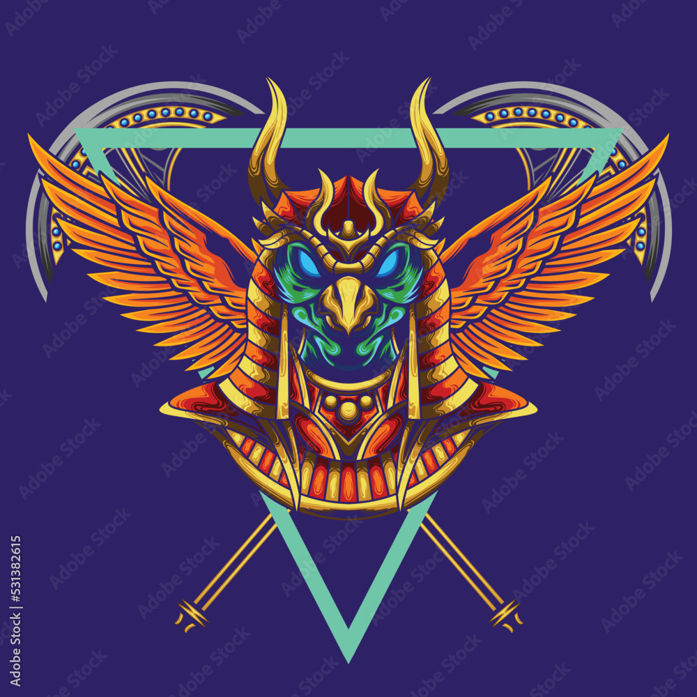 Vector illustration of god of ra egyptian gods Stock Vector | Adobe Stock