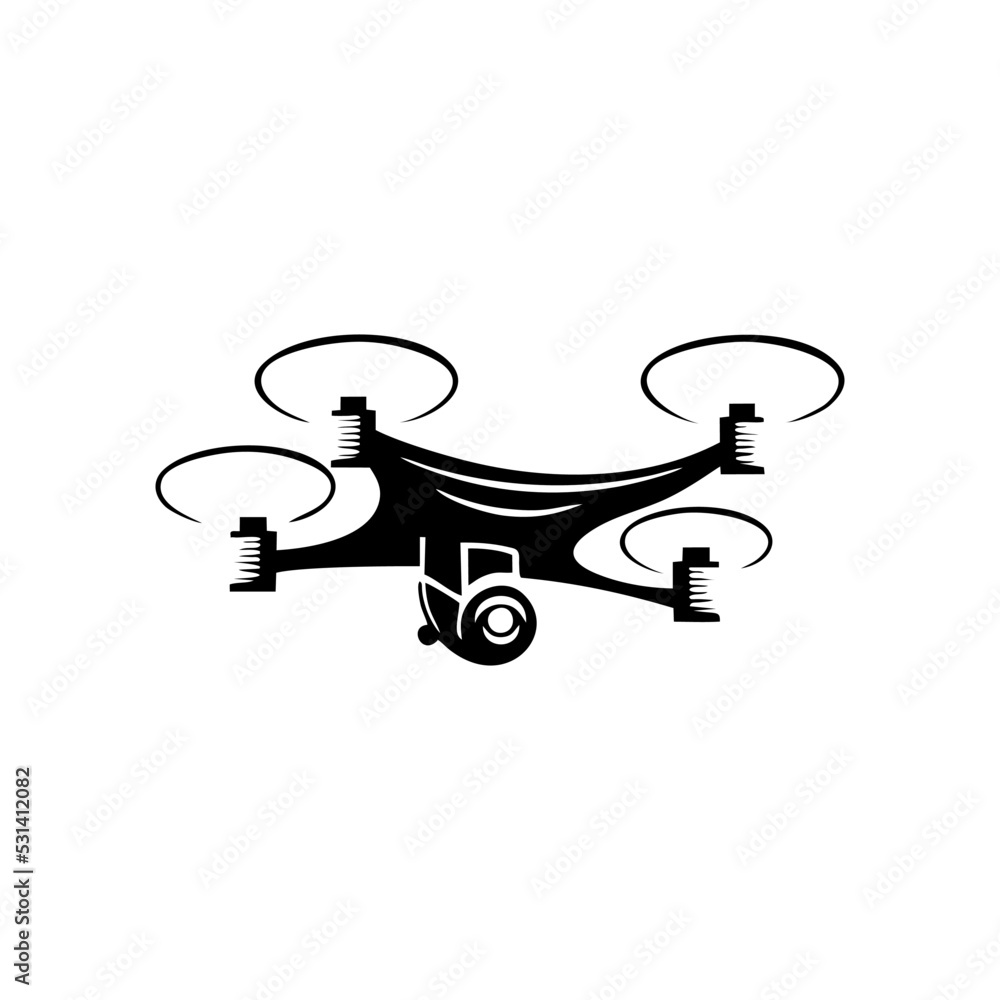 drone logo looks real and modern Stock Vector | Adobe Stock