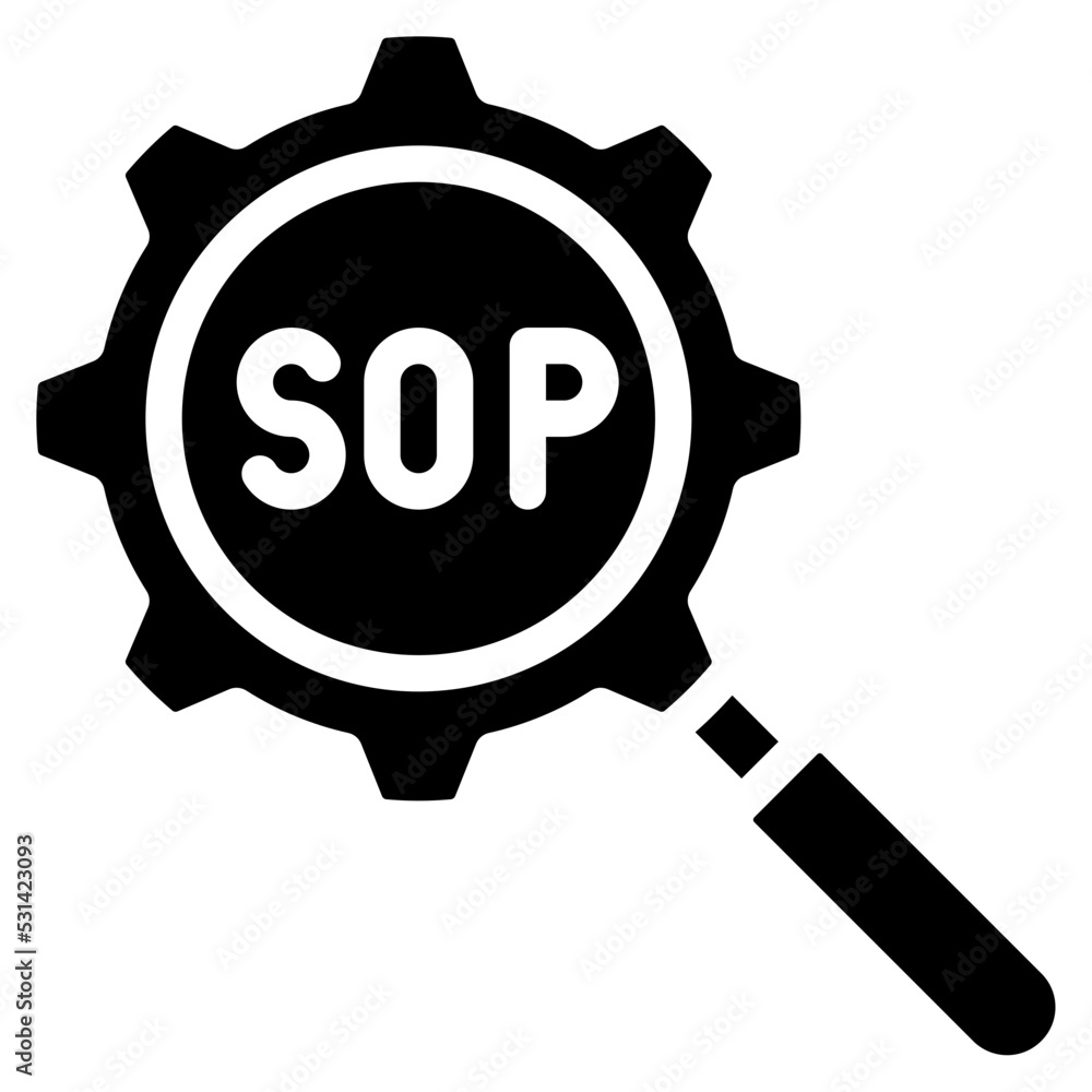 SOP Analysis Icon Stock Vector | Adobe Stock