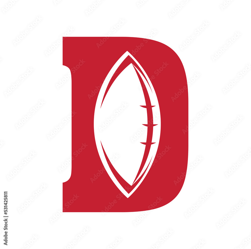 Rugby Team Logo With Letter D Symbol Concept, American football, sports ...