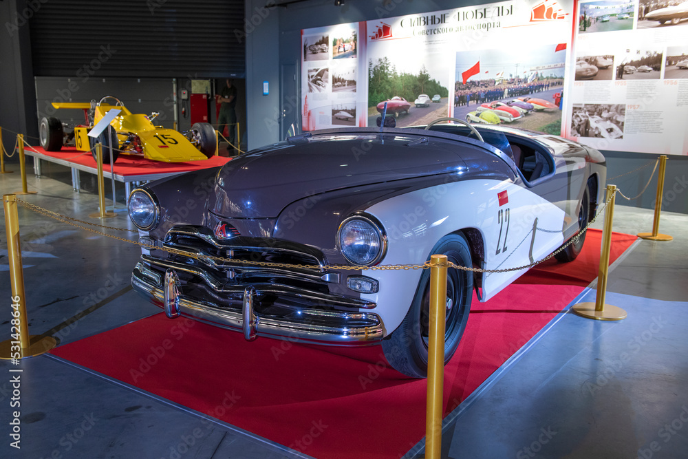 MOSCOW, RUSSIA - AUGUST 17, 2022: Replica of the Soviet roadster of ...