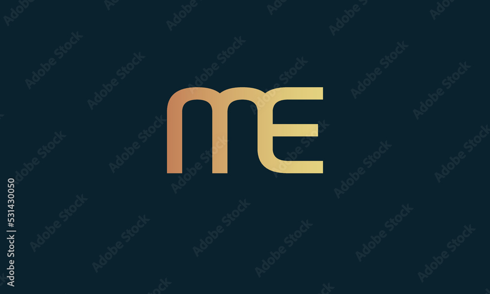 Alphabet letters Initials Monogram logo ME, EM, M and E Stock Vector ...