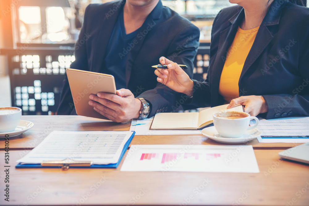 Business strategy team report chart, graph, infographic data analyze ...