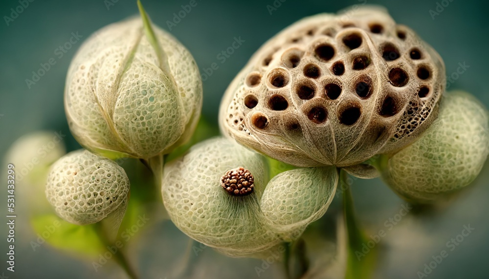 The pod of lotus flower. Trypophobia concept. Stock Illustration ...