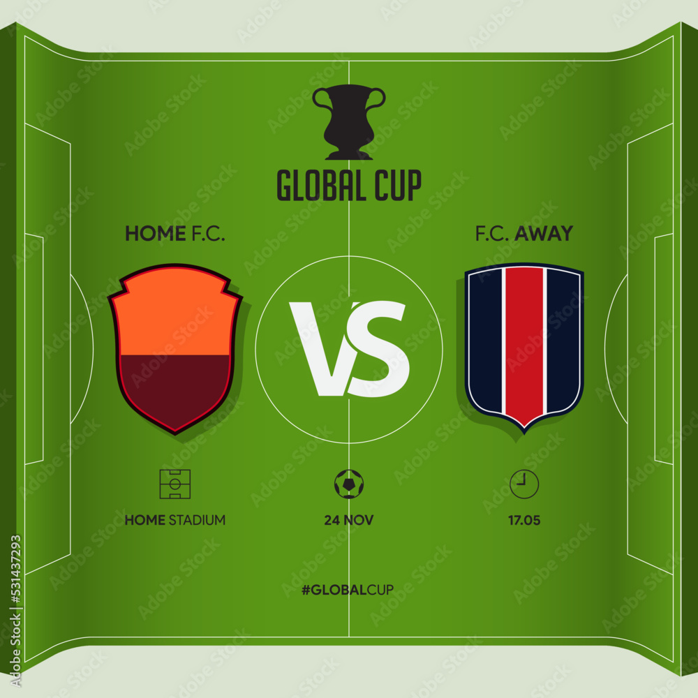 Football team formation, starting list or lineups infographic template ...