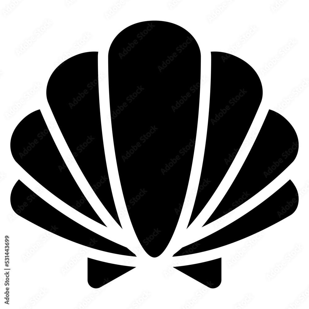 Sea Shell Icon Stock Vector | Adobe Stock