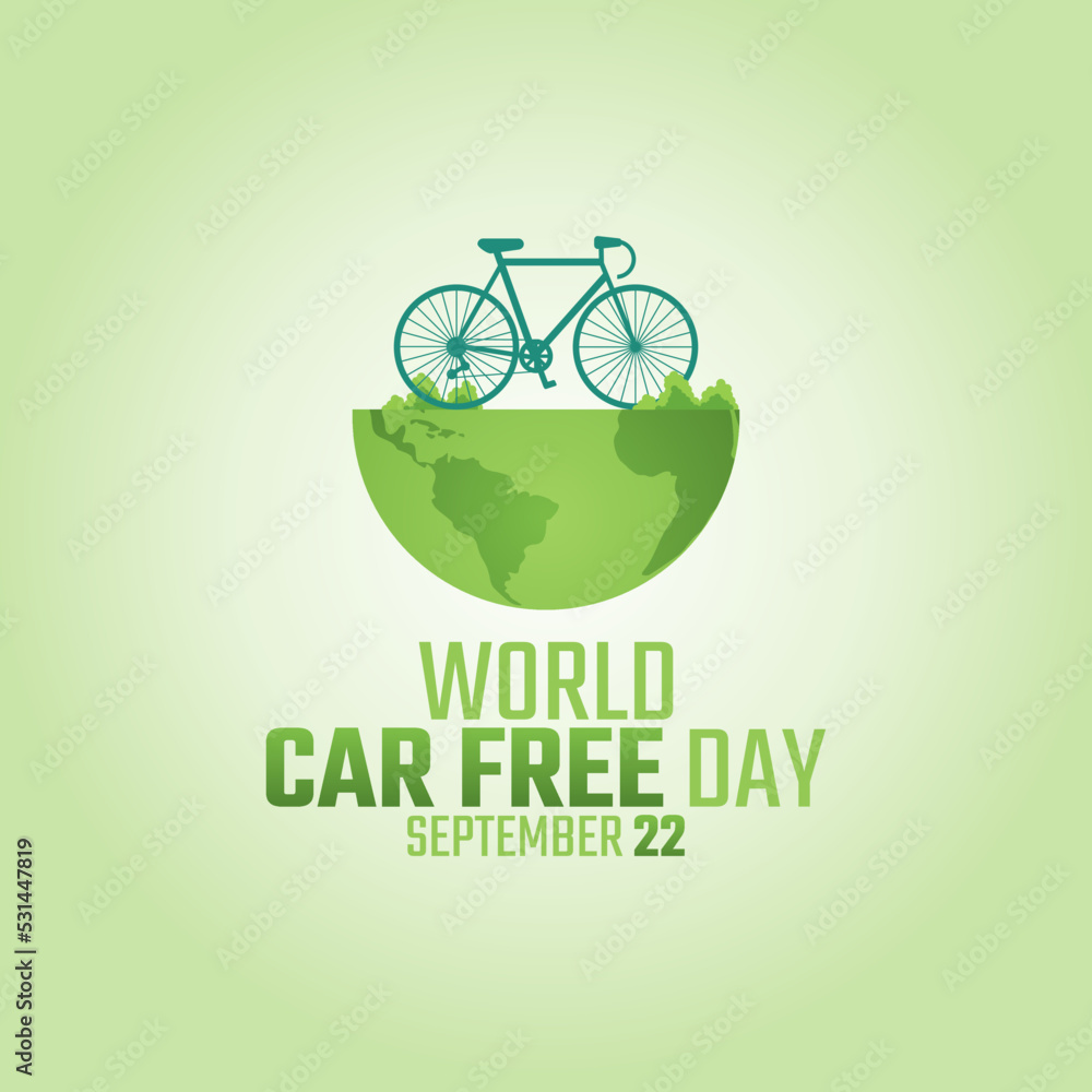vector graphic of world car free day good for world car free day ...