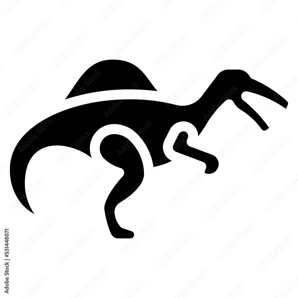 Spinosaurus Icon Stock Vector | Adobe Stock