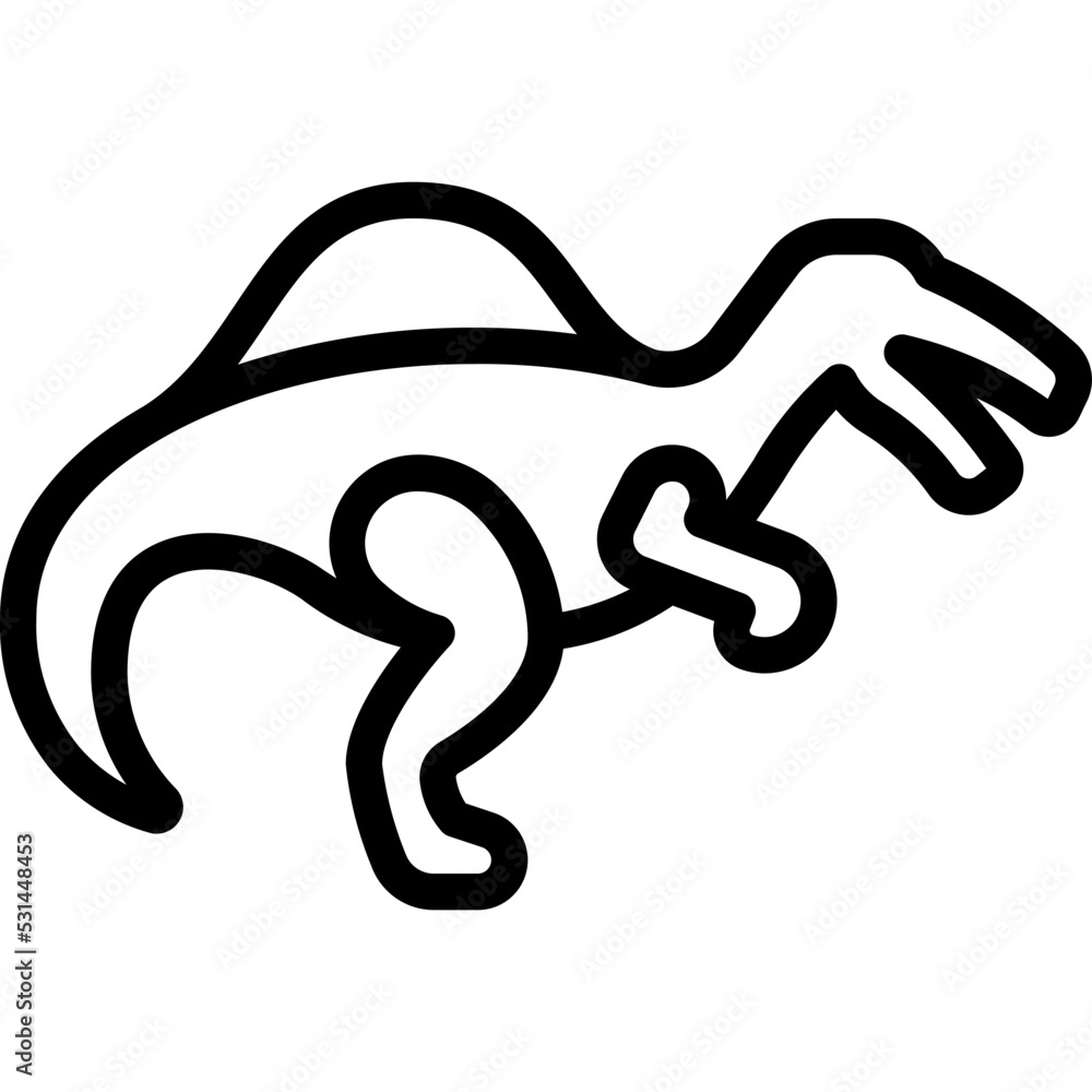 Spinosaurus Icon Stock Vector | Adobe Stock
