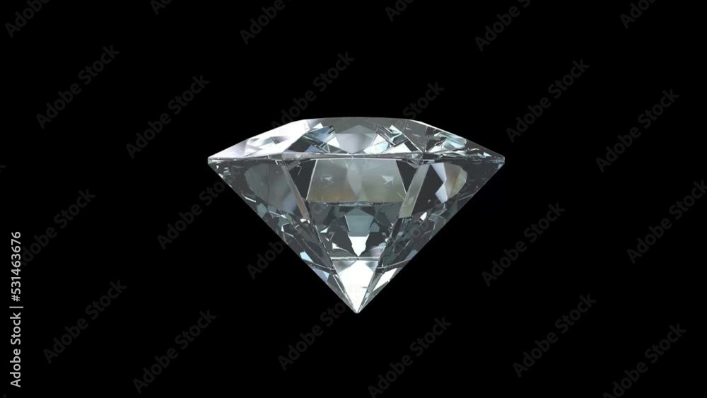 Diamond ratation with Alpha channel front view Stock ビデオ | Adobe Stock