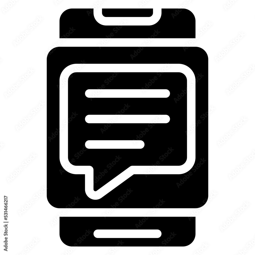 Messaging App Icon Stock Vector | Adobe Stock