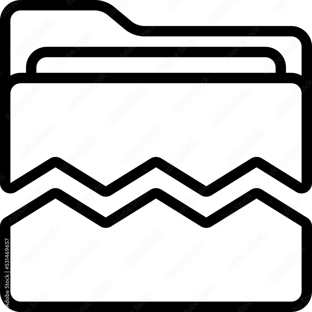 Vetor de Corrupt Folder Icon do Stock | Adobe Stock