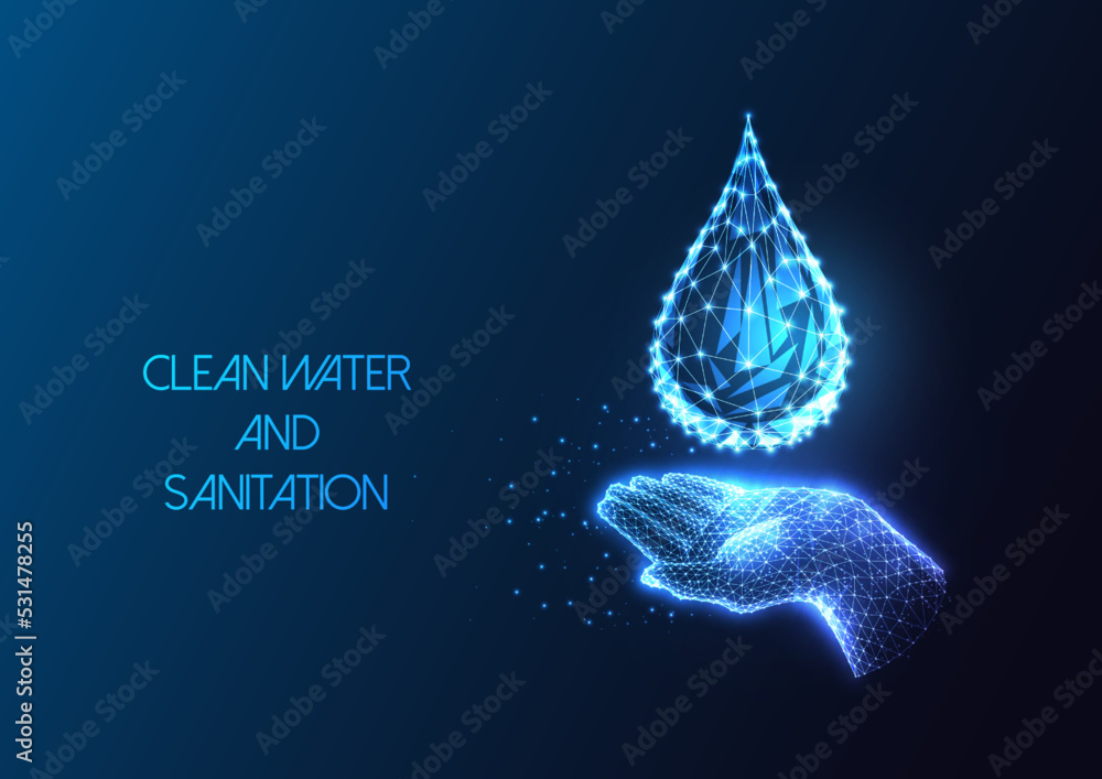 Vetor de Clean water and sanitation as part of sustainable development ...