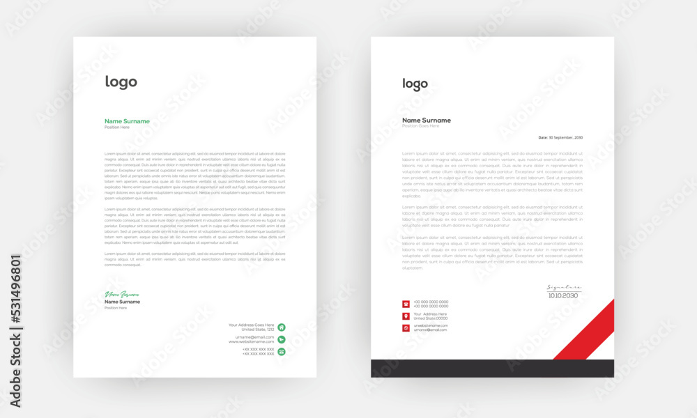 Creative letterhead , Elegant and minimalist style letterhead template ...