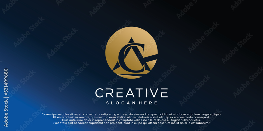 Letter C and A logo design template icon for business Premium Vector ...