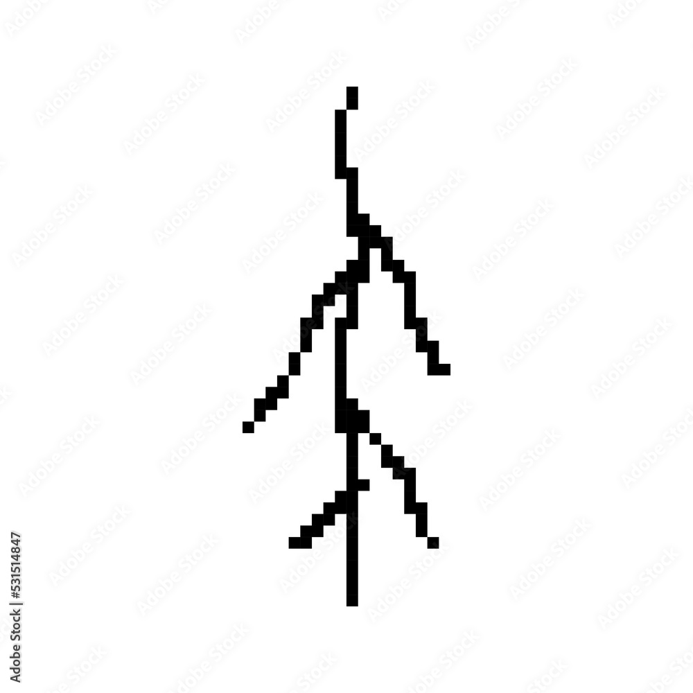 Black crack pixel art. Vector illustration. Stock Vector | Adobe Stock