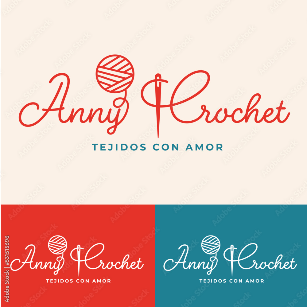 Logo Crochet Stock Vector | Adobe Stock