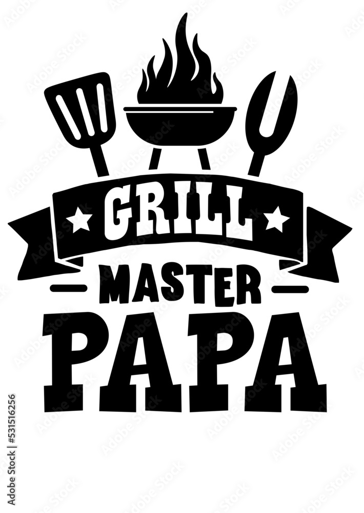 Grill master Papa sign svg. Barbeque party. Father's Day decor. BBQ ...