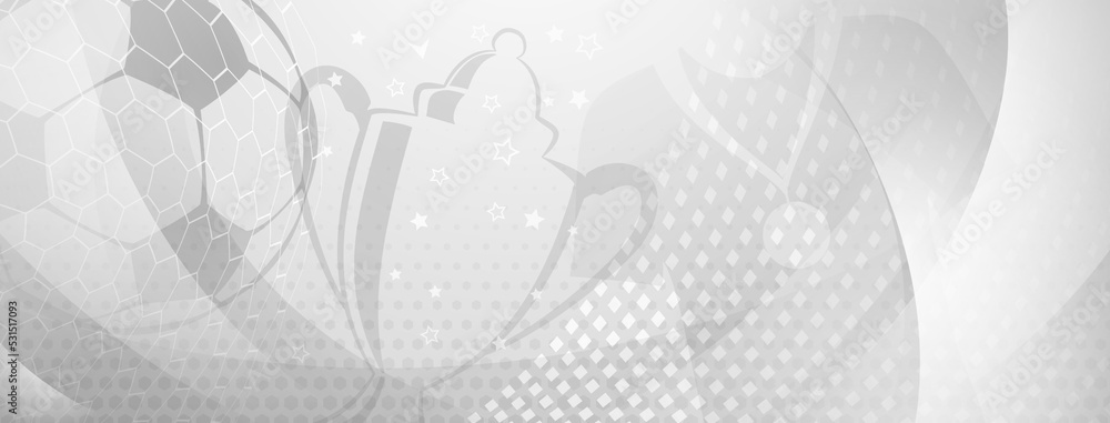 Abstract background on a football theme with big ball and other soccer ...