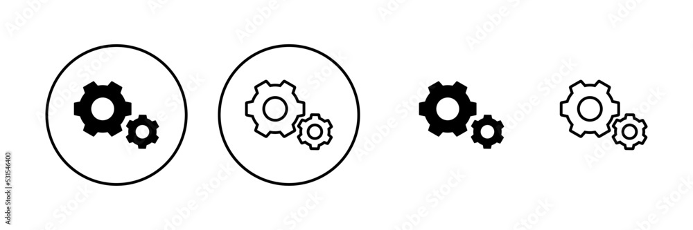 Setting icon vector. Cog sign and symbol. Gear Sign Stock Vector ...