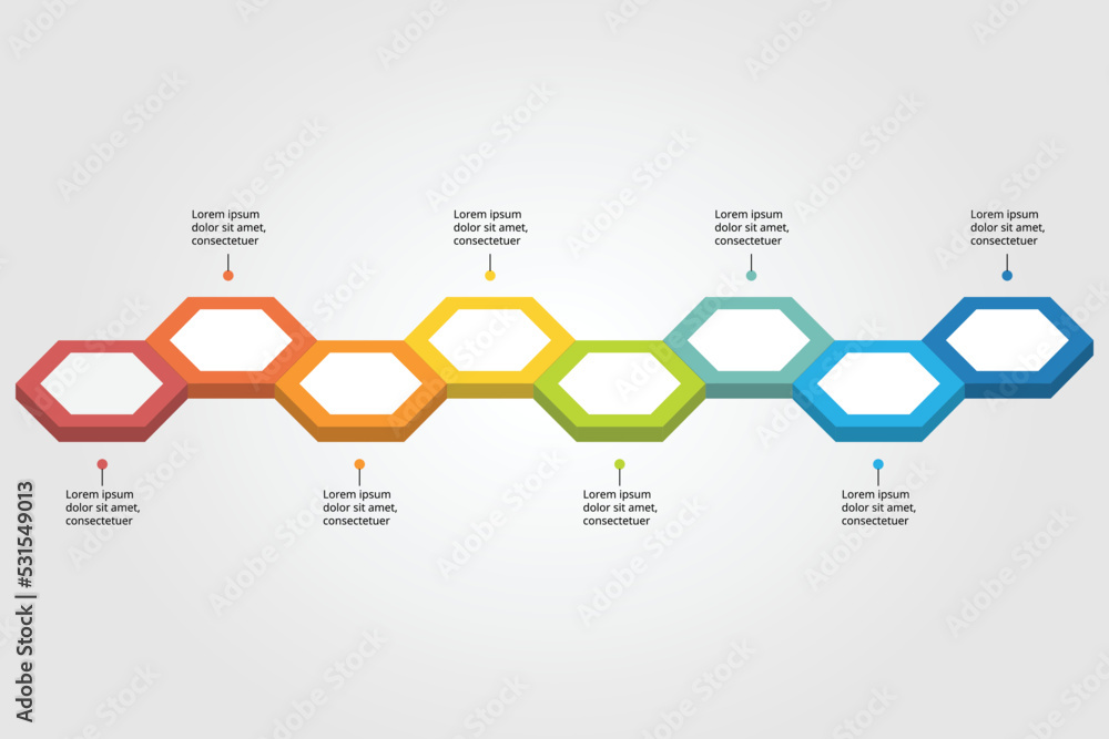 timeline graph chart template for infographic for presentation for 8 ...