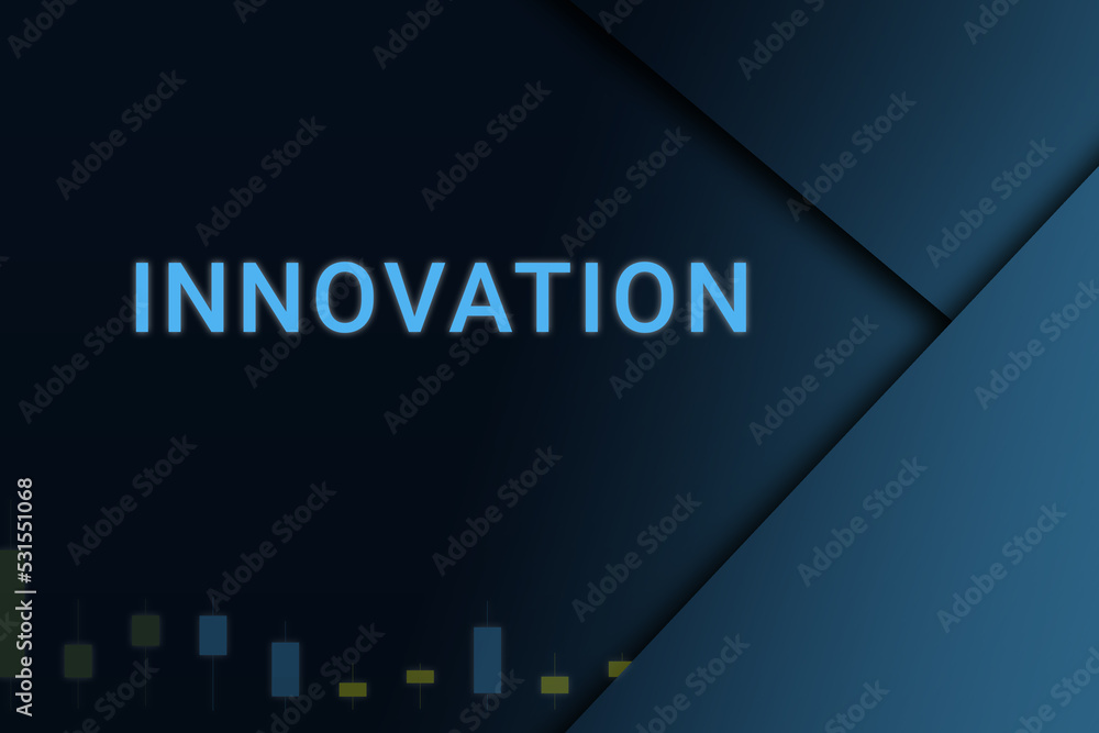 innovation background. Illustration with innovation logo. Financial ...