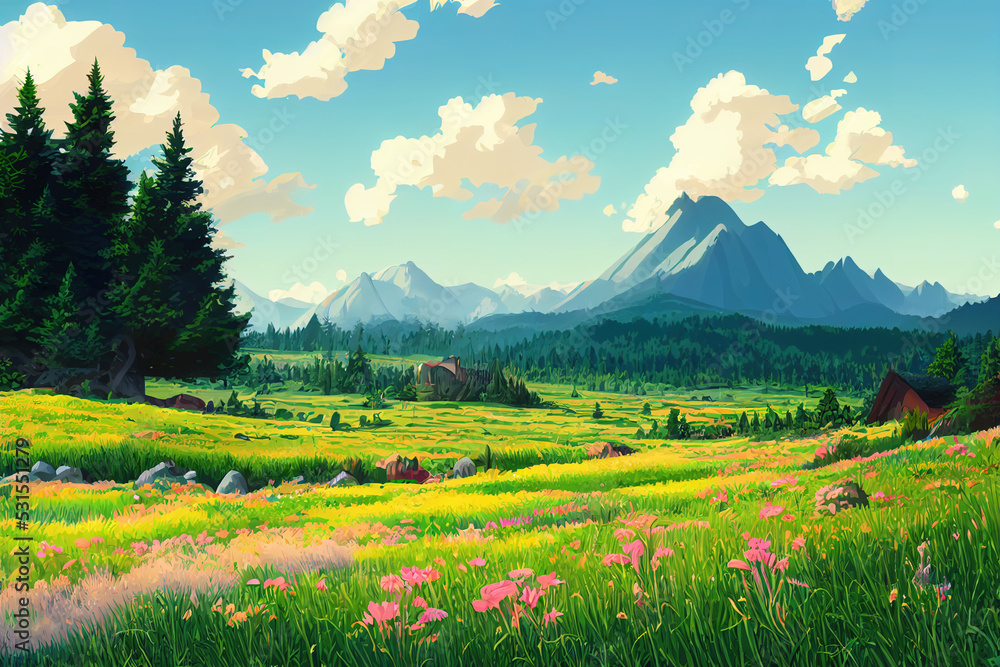 Meadow Illustration