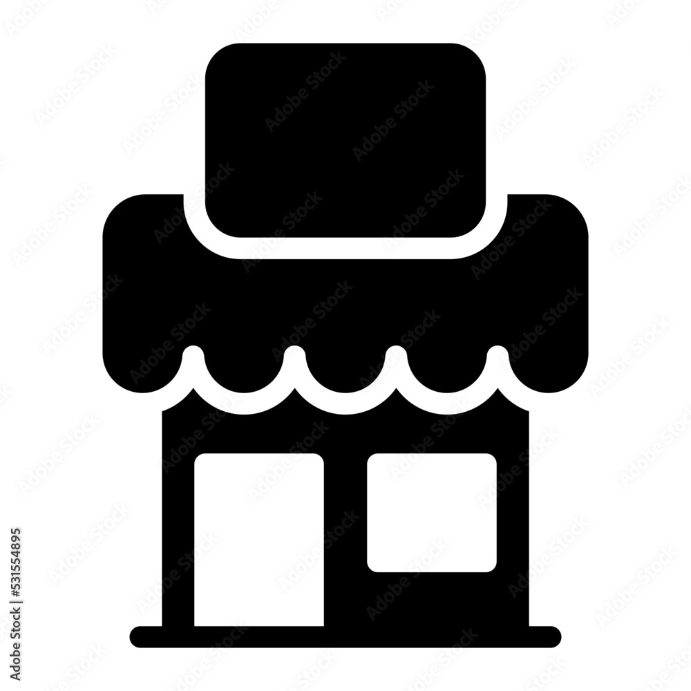 store front icon Stock Vector | Adobe Stock