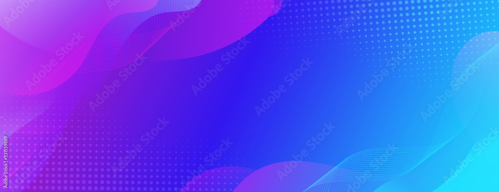 Abstract Blue Fluid Banner Template. Modern background design. gradient ...