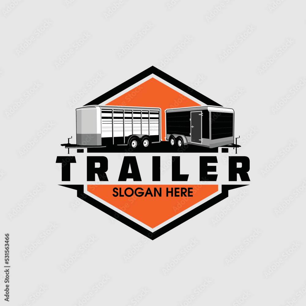 trailer logo design, illustration of a trailer Stock Vector | Adobe Stock