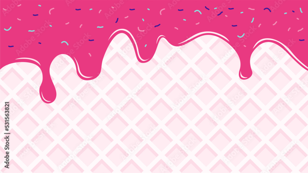 strawberry ice cream with cone texture background Stock Vector | Adobe ... strawberry ice cream with cone texture background Stock Vector | Adobe ...