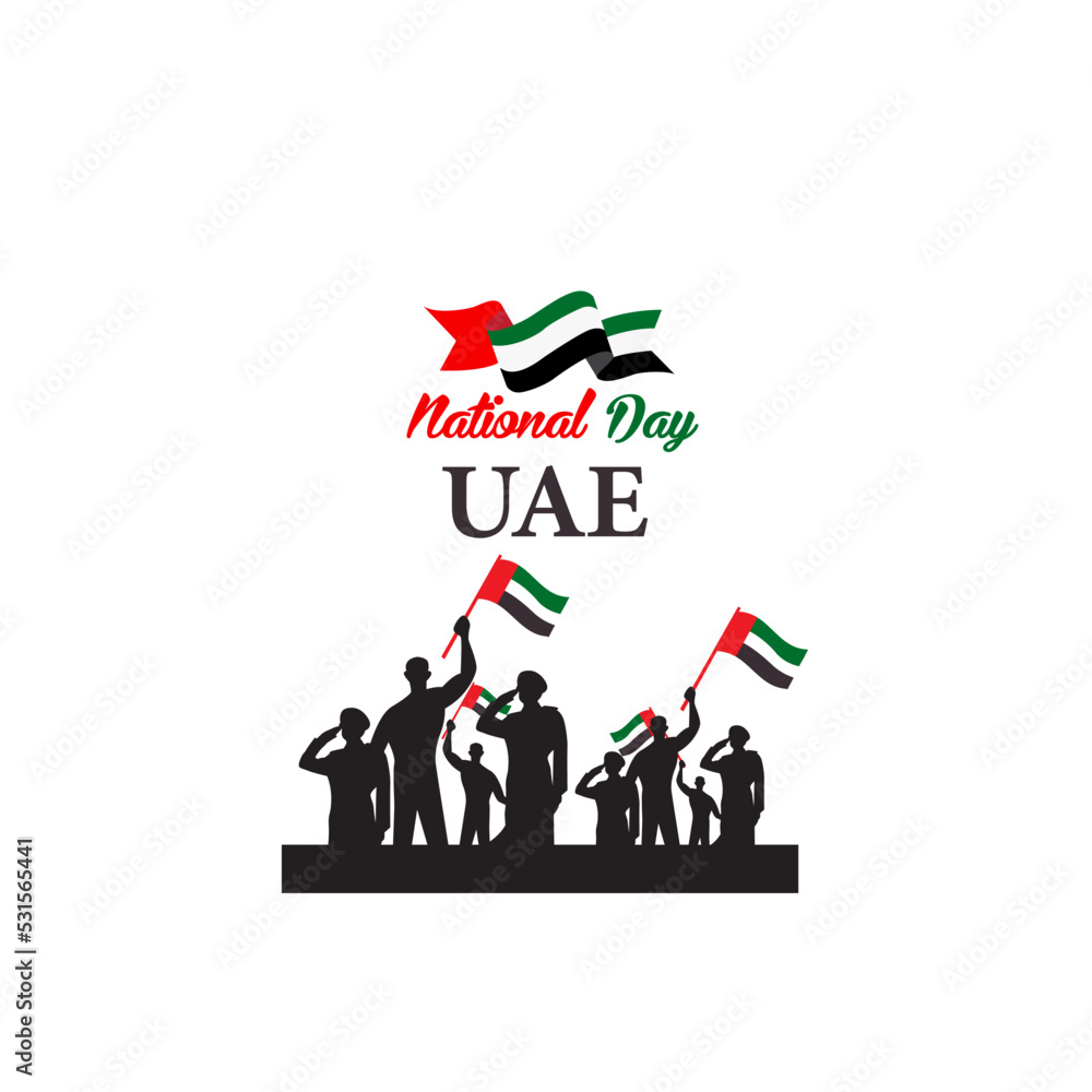 uae national day logo design vector illustration Stock Vector | Adobe Stock