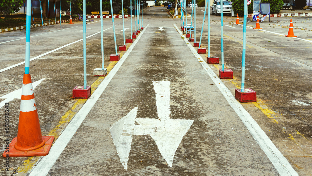 Driving test and training area with simulate test for driving license ...