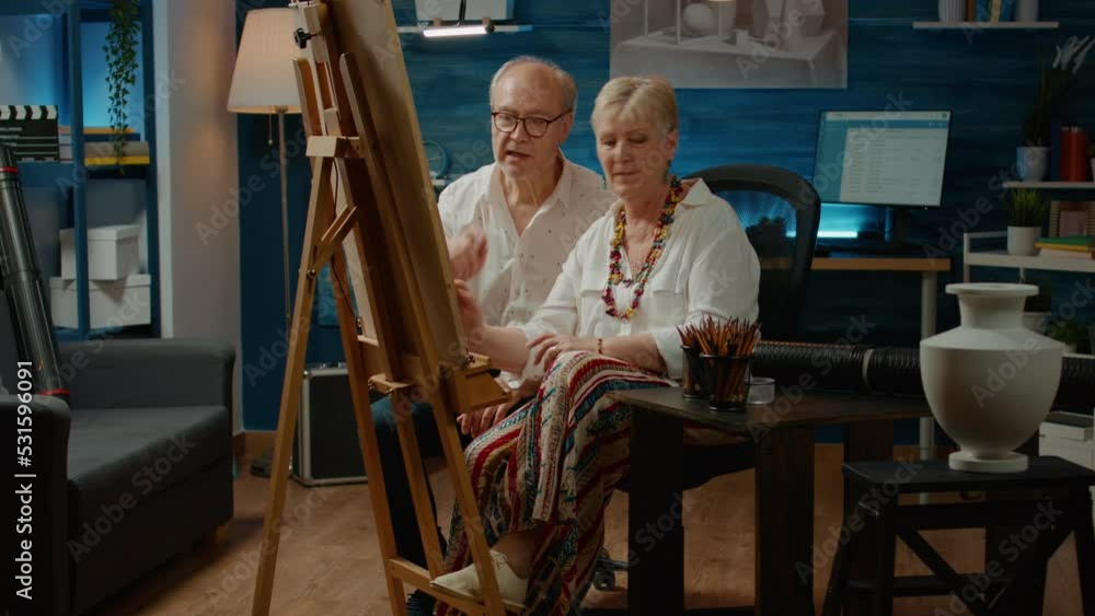 Retired people with artistic skills drawing authentic vase design for ...