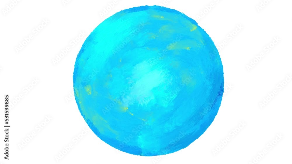 Ball hand drawn painted globe crayon drawing crazy pulsing cartoon ...