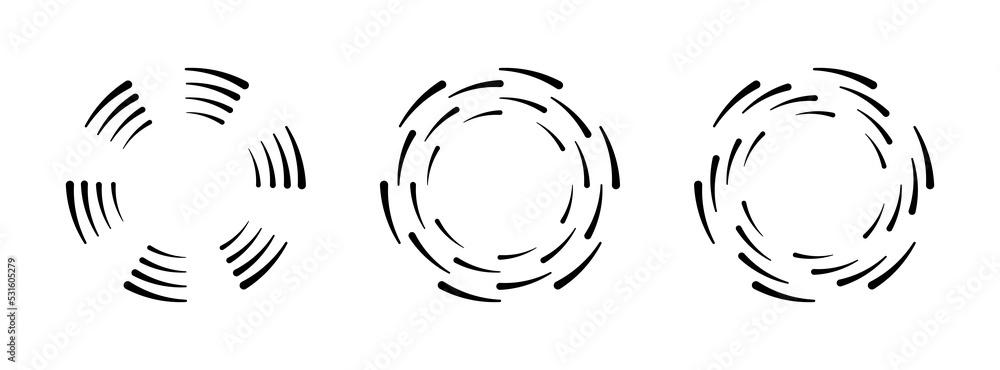 Poster Circle speed lines for emblem, design and comic book – Wall Art ...
