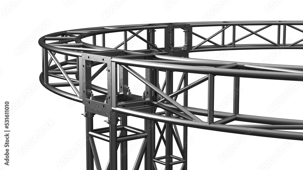 Racks and trusses for fixing studio lighting equipment. isolated. 3D ...