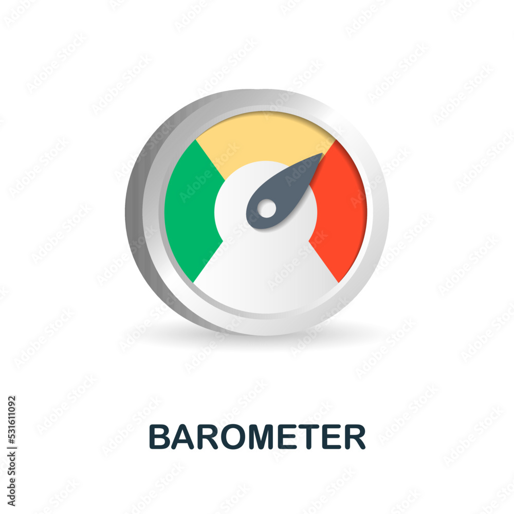 Barometer icon. 3d illustration from measuring collection. Creative ...
