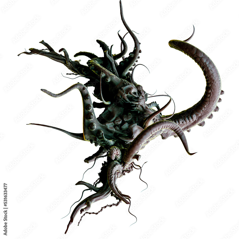 Abstract Organic Alien Tentacle Tendril | Transparent Background PNG ...