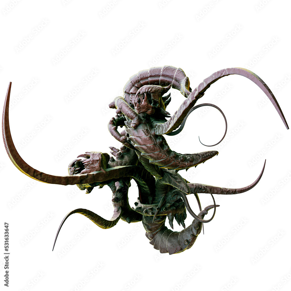 Abstract Organic Alien Tentacle Tendril | Transparent Background PNG ...