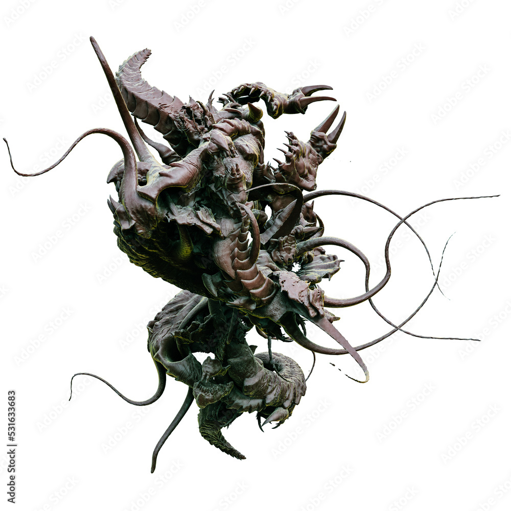 Abstract Organic Alien Tentacle Tendril | Transparent Background PNG ...