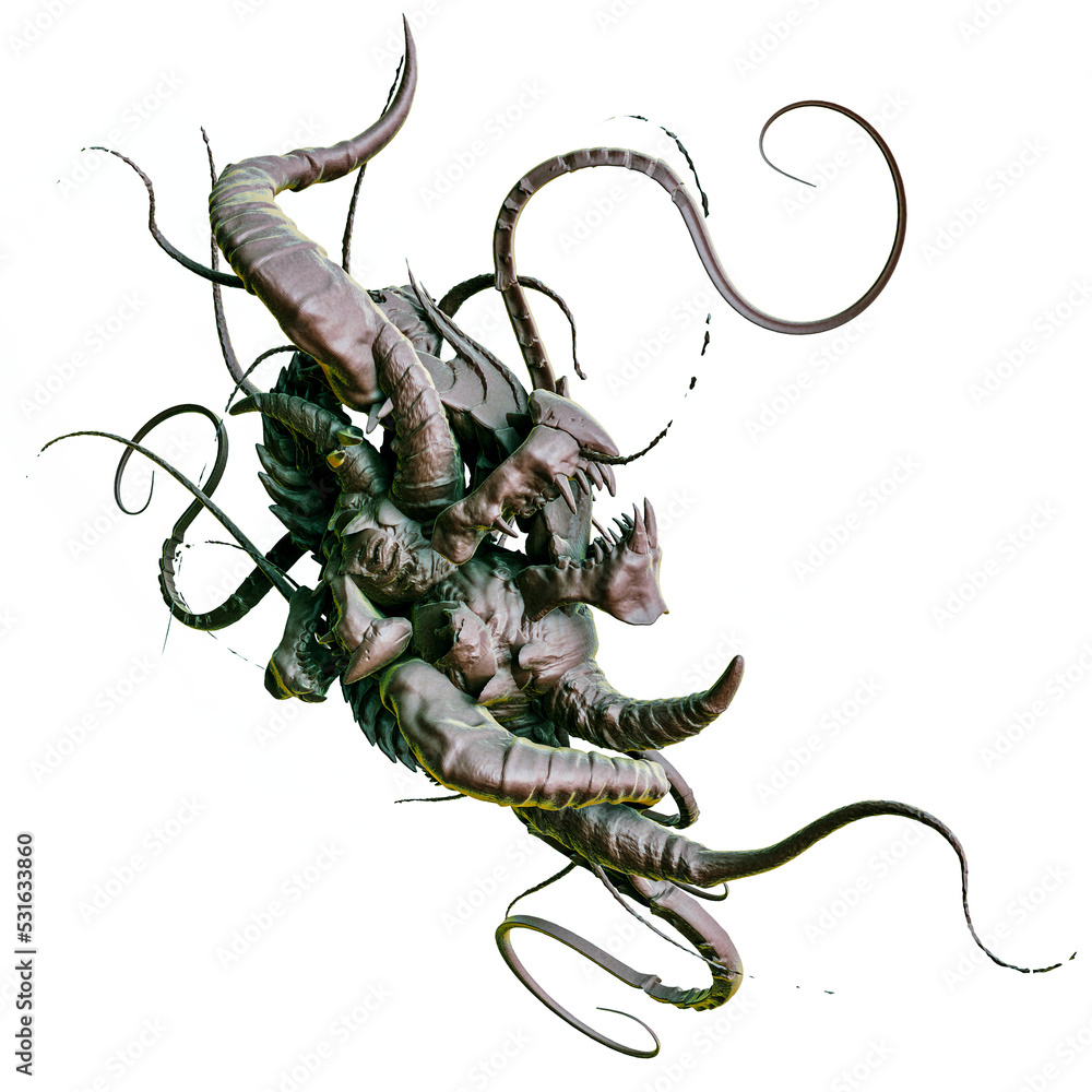 Abstract Organic Alien Tentacle Tendril | Transparent Background PNG ...