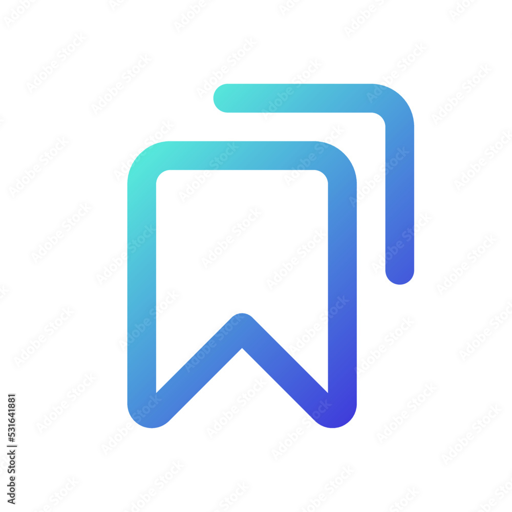 Saved messages pixel perfect gradient linear ui icon. Selected chat ...
