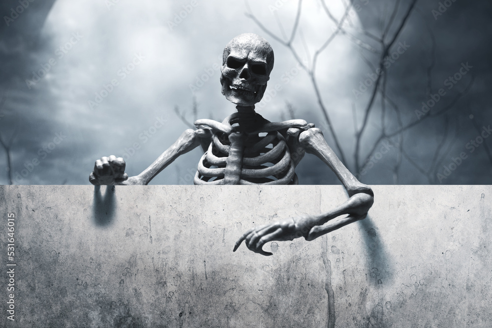 Human skeleton death, Halloween theme Stock Photo | Adobe Stock