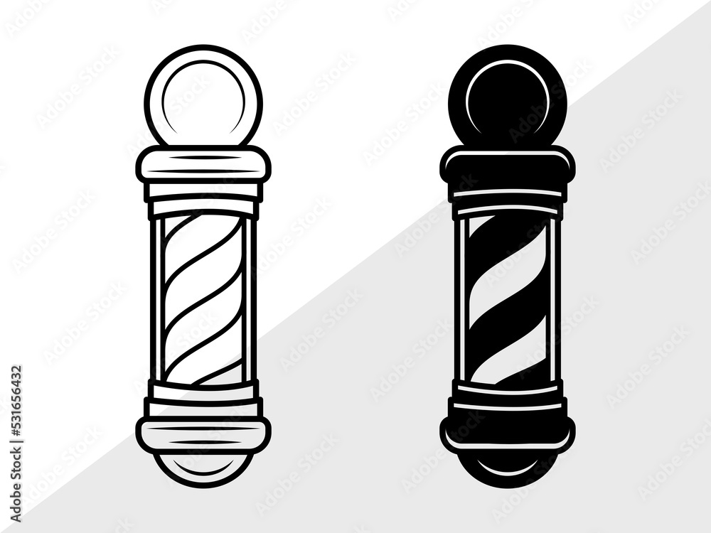 Barbers Pole SVG, Barber Light Svg, Barber Pole Svg, Hairdresser Svg ...