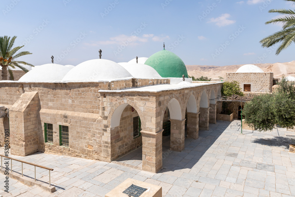 The Muslim shrine - the complex of the grave of the prophet Moses in ...