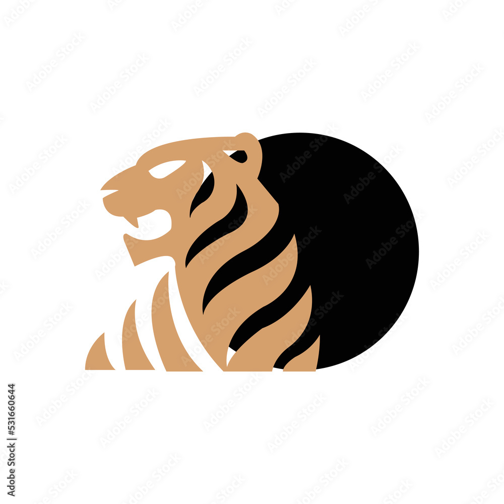 Tiger logo icon, Tiger illustration vector logo Stock Vector | Adobe Stock