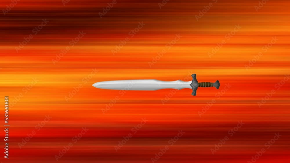 Stockvideo Rotation of throwing swords. The concept of travel in the ...